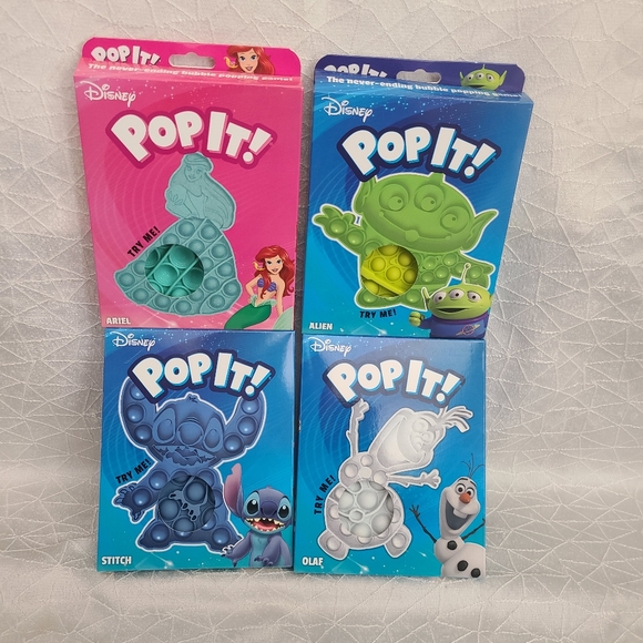 Disney | Toys | New Disney Pop It Poppers 4 Different Characters | Poshmark